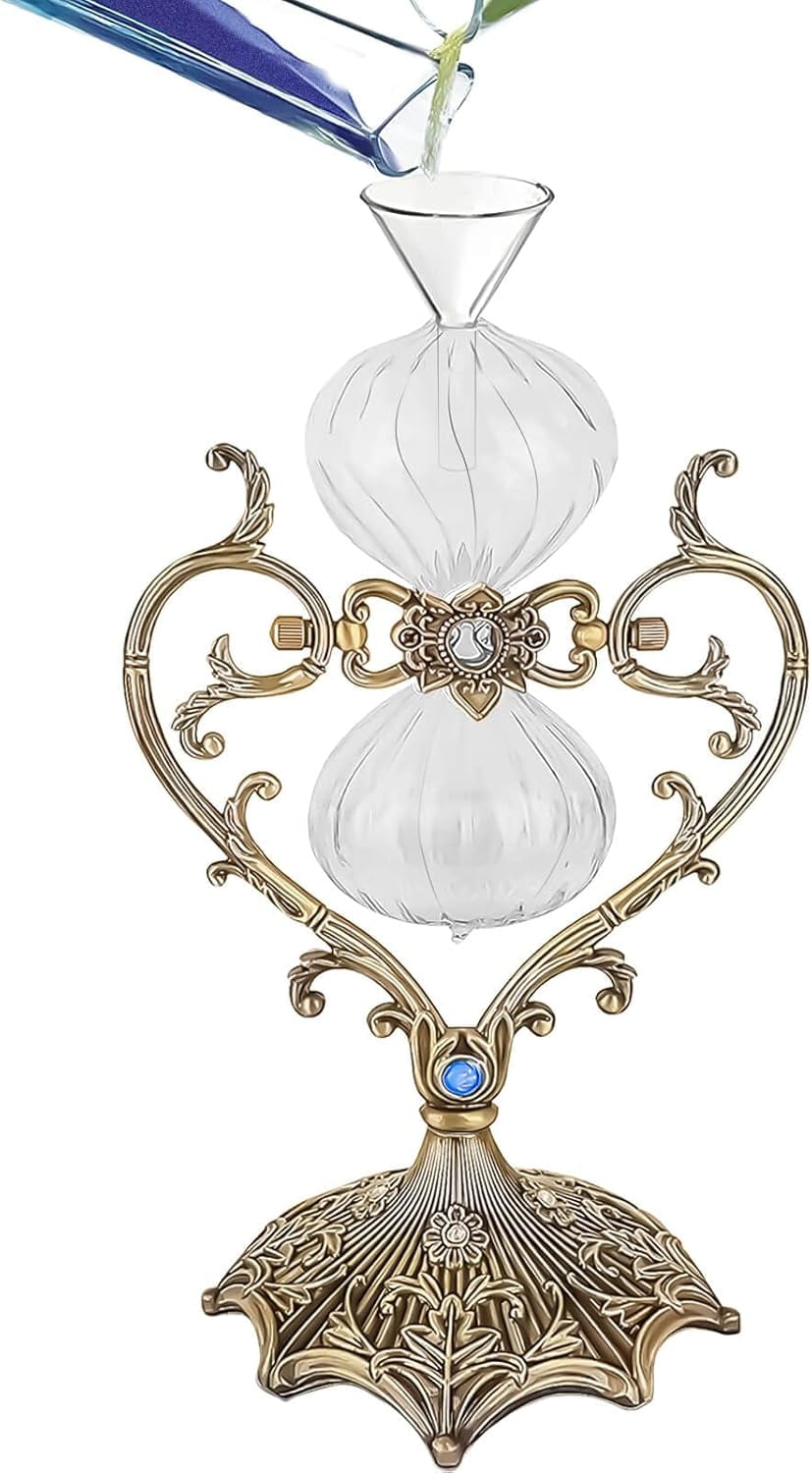 Fillable Empty Hourglass, 11 Inch Large Vintage Brass Frame in Love ...