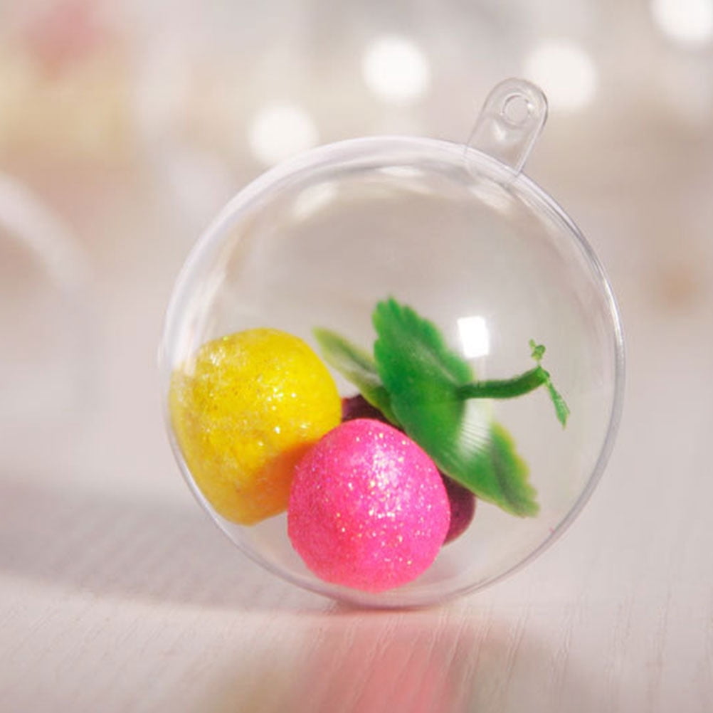 CIMAXIC 30pcs Clear Plastic Ornament Balls Fillable Sphere For Any ...