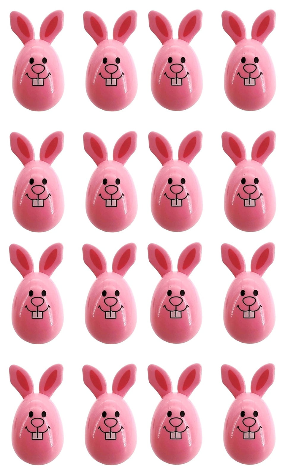Fillable Plastic Easter Egg 16 Pack 3D Animal Pink Bunny Figural 2.25 ...