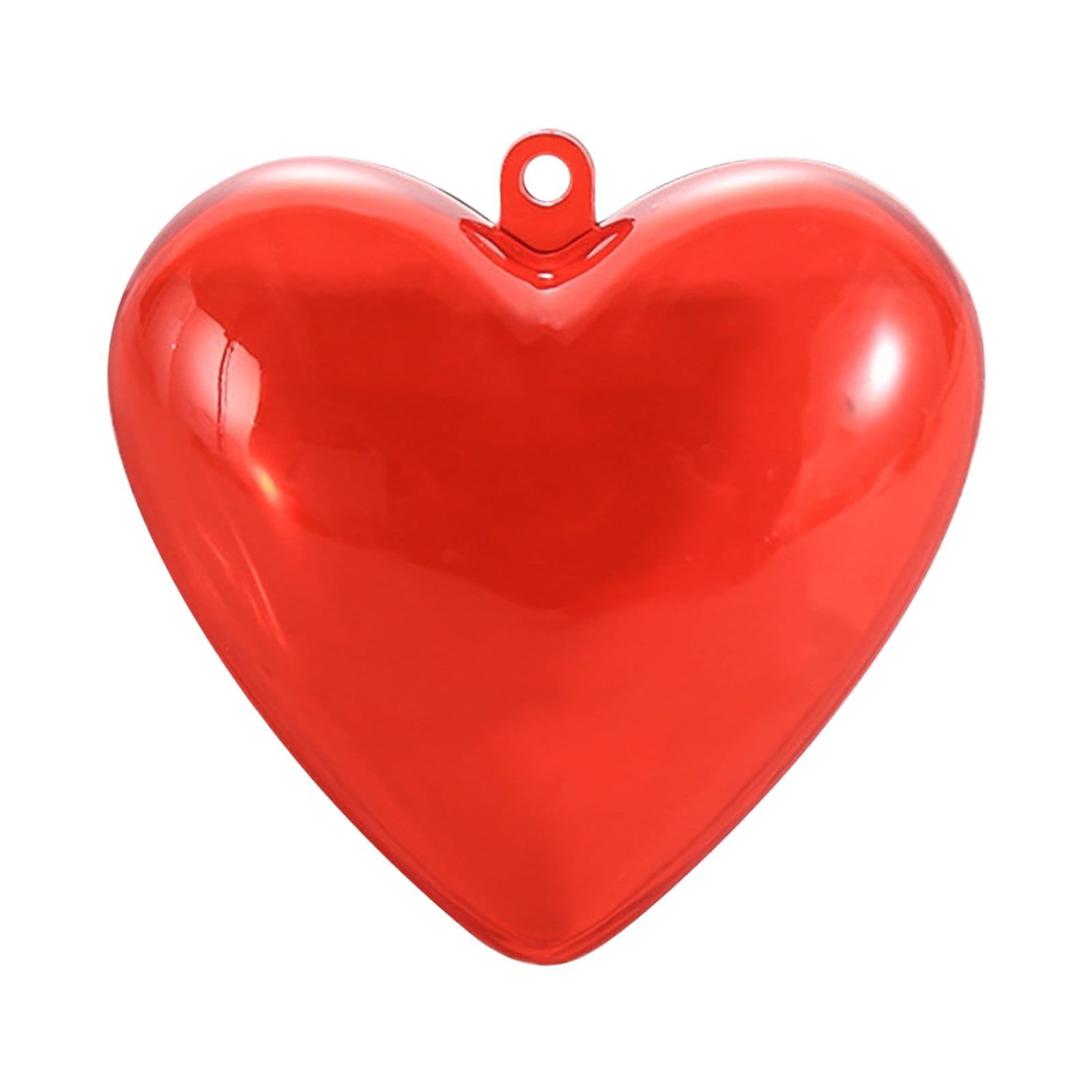 Fillable Plastic Heart Ornament - Openable Hanging Decor with Hanging ...