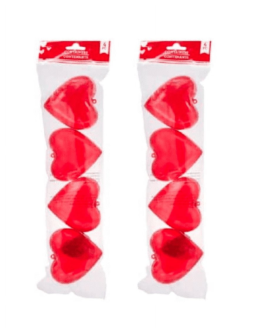 Fillable Red Heart Shaped Valentine's Containers, 2-ct. Packs - Walmart.com