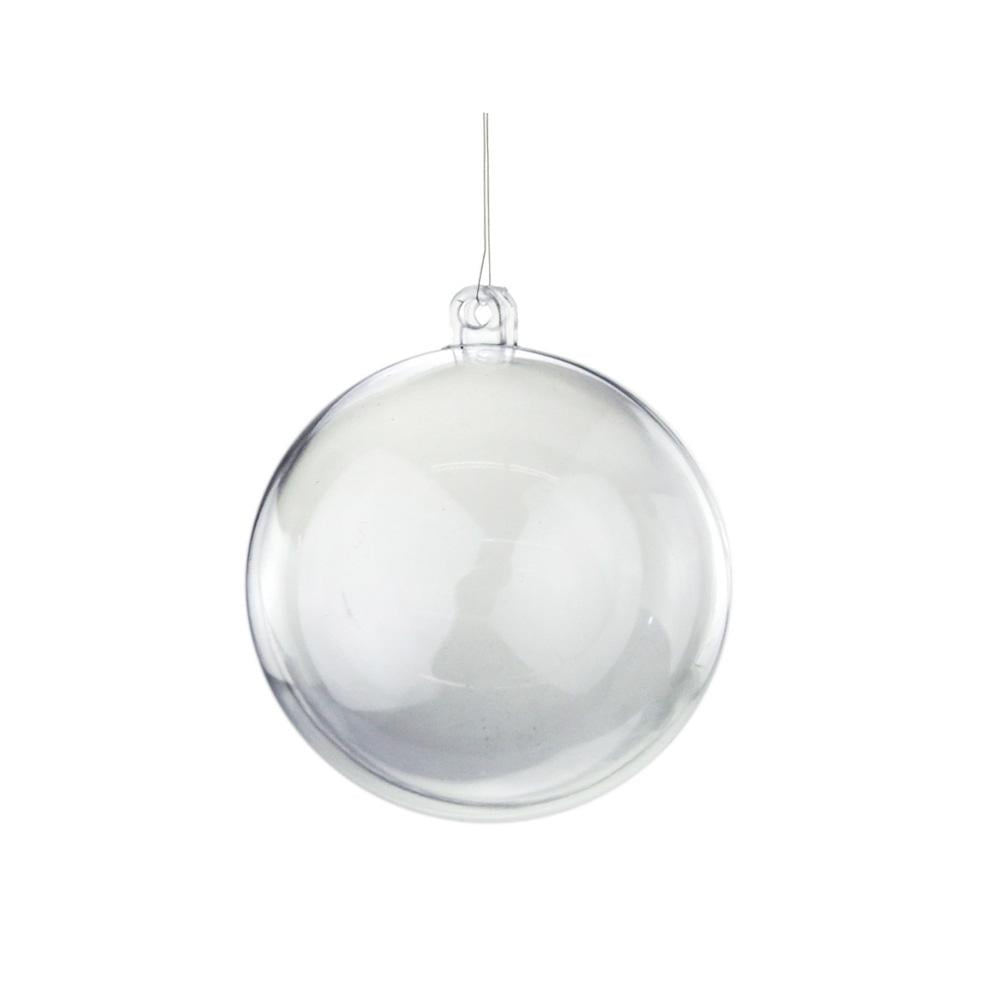 Transparent Fillable Round Clear Ball Ornaments Set for Crafting, Small ...
