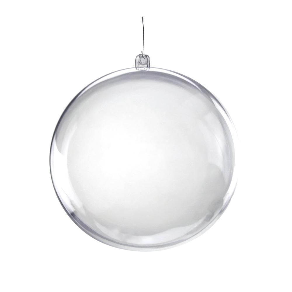 Transparent Fillable Round Clear Ball Ornaments Set, XX-Large, 4-Inch ...