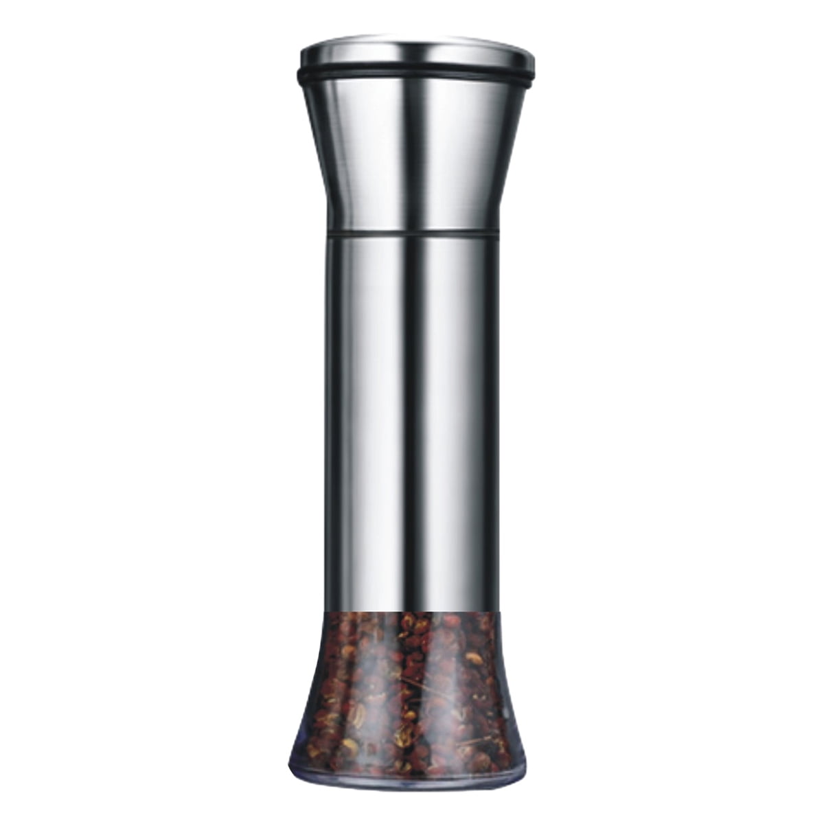 Fillable Stainless Steel Grinder - Aadjustable Black Pepper Grinder ...