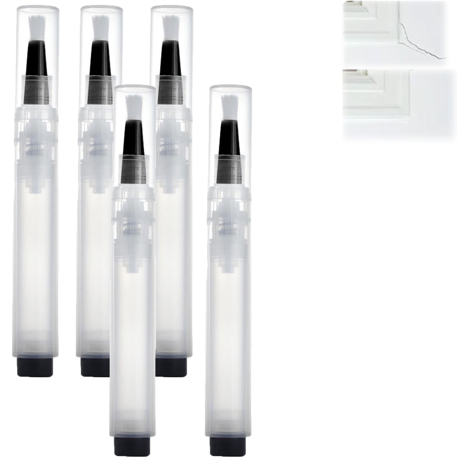 Fillable Touch up Paint Pen Brush, Pressable Refillable Paint Brushes ...