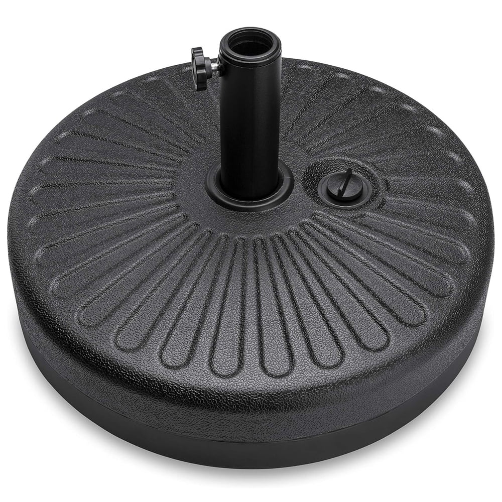 Fillable Umbrella Base Stand Round Sunburst Plastic Patio Umbrella Base ...