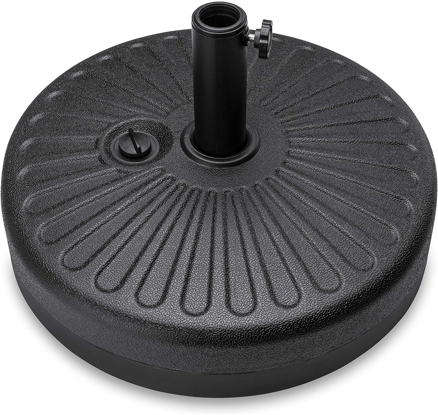 Fillable Umbrella Base Stand Round Sunburst Plastic Patio Umbrella Base ...