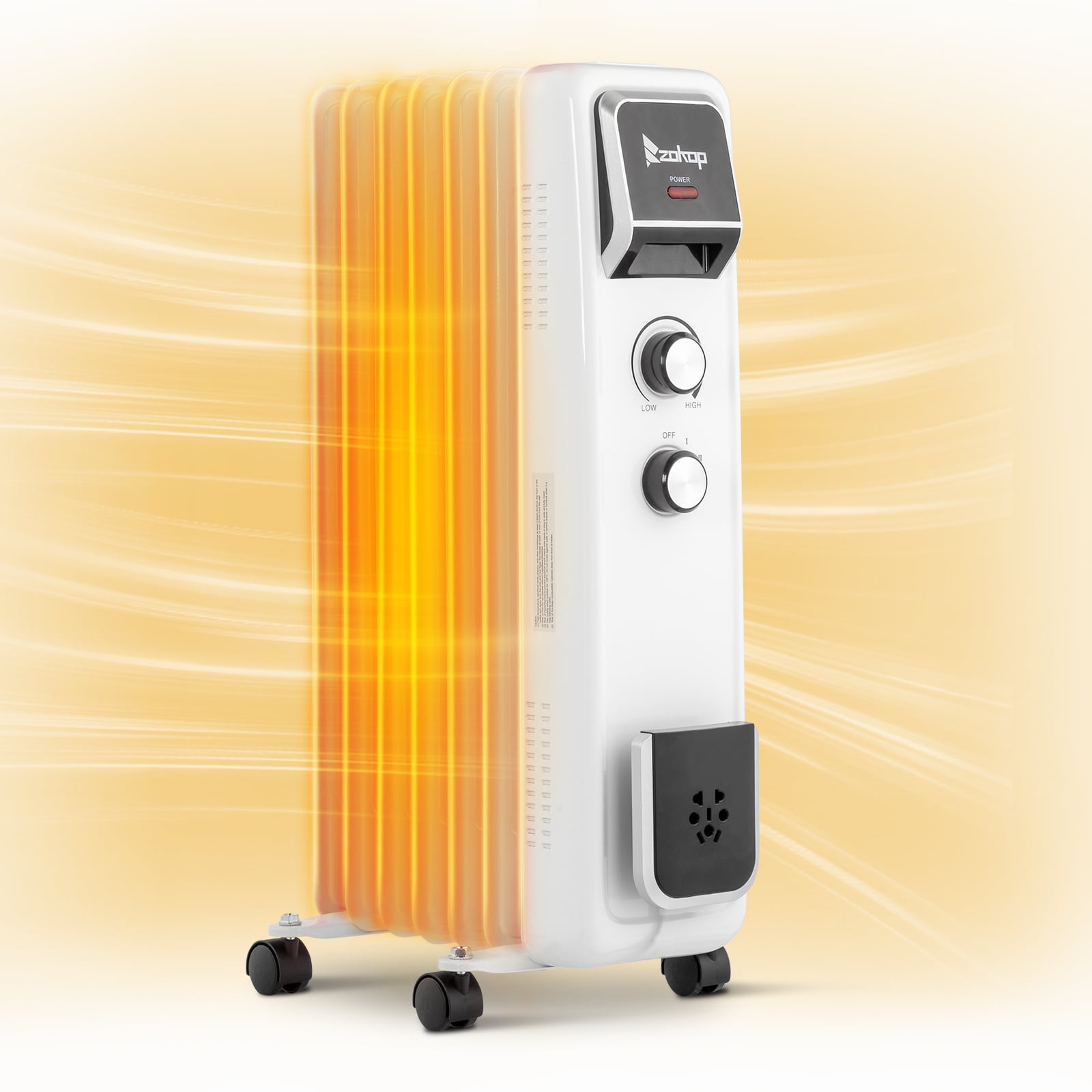Filled Radiator Heater, 1500W Portable Electric Space Heater with ...