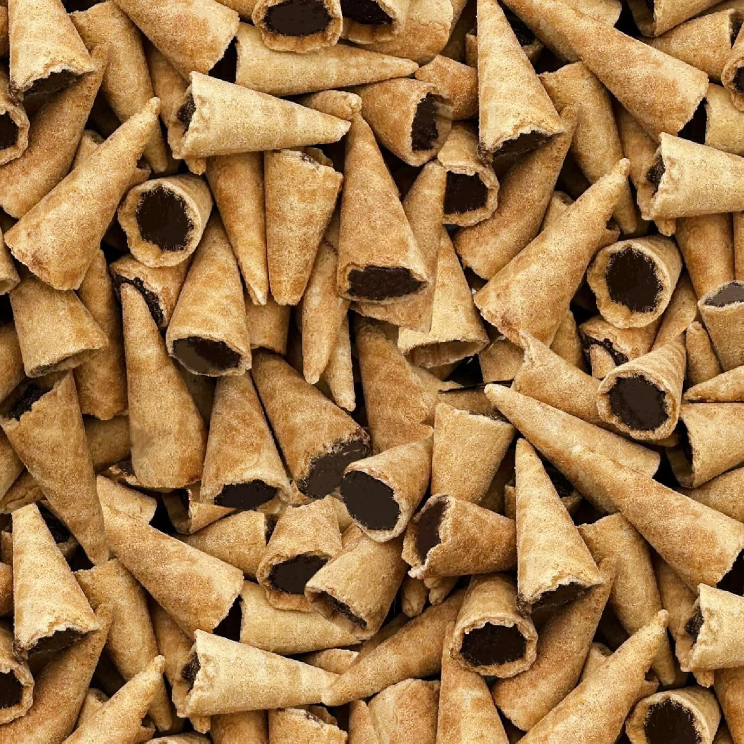 Filled Wafer Cones 1.5-Pound SBF3 Pack - Mini Waffle Cone Snack - Dark ...