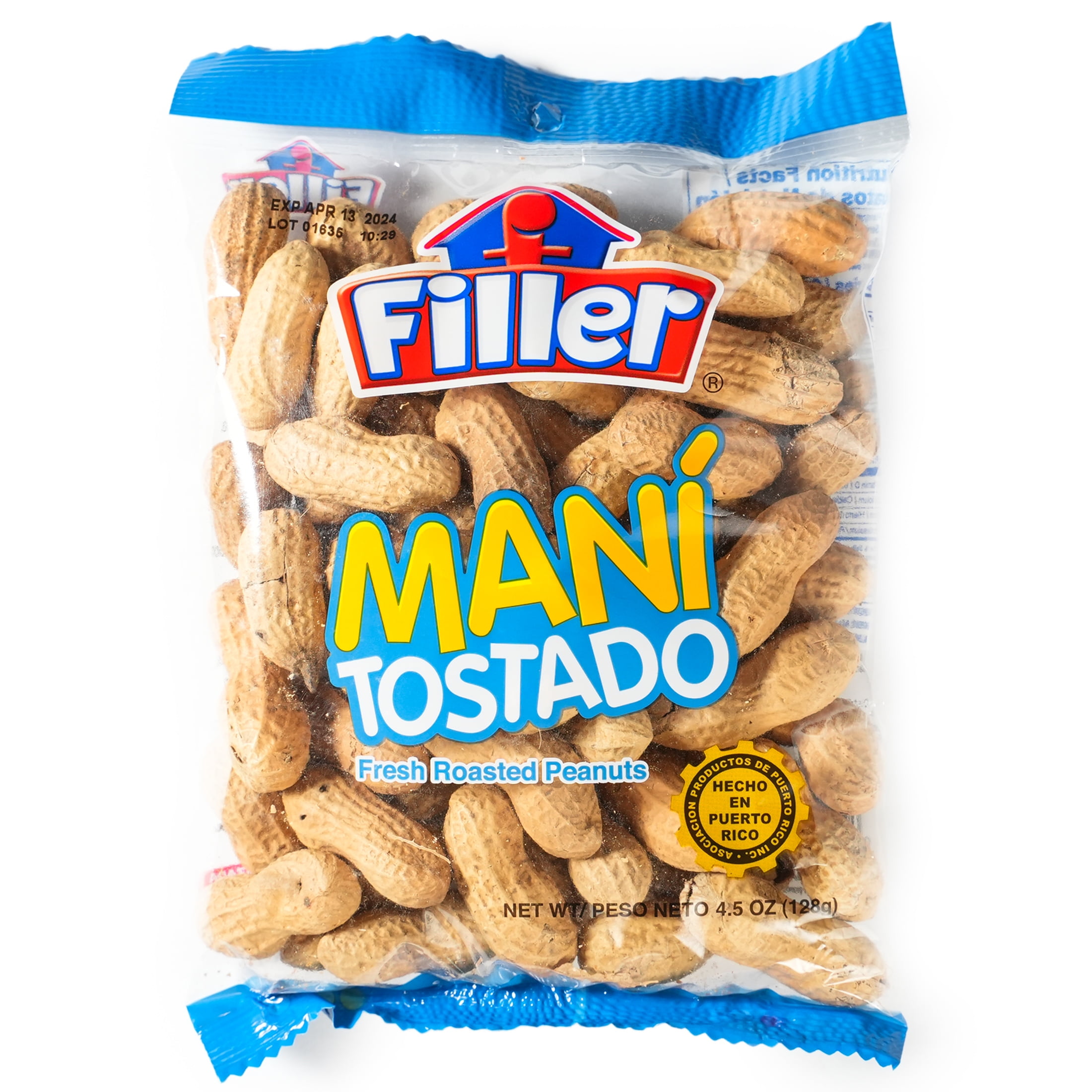 Filler Fresh Roasted Peanuts, 4.05 oz., Made in Puerto Rico, Contains ...