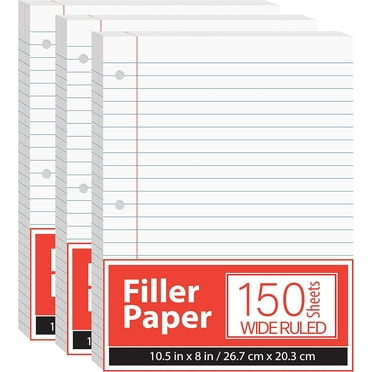 Norcom Filler Paper, Wide Ruled, 150 Pages, 8" x 10.5", 78150 - Walmart.com