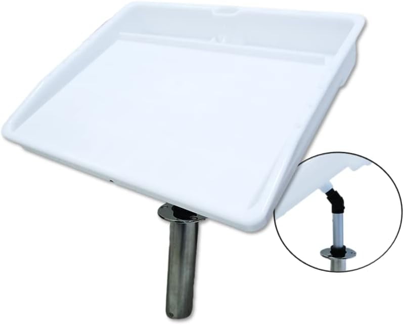 Fillet Cutting Board Bait Table with Adjustable Single Rod Holder Mount ...