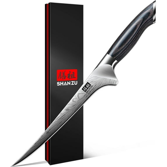 Fillet Knife 7 Inch, Powder Steel Boning Knife High Carbon Japanese ...