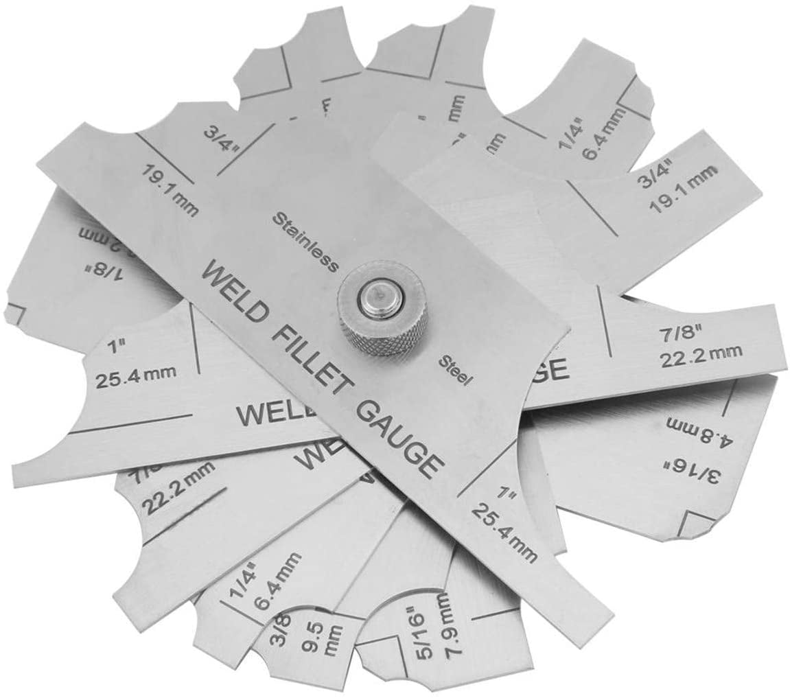 Fillet Weld Gauge Set Stainless Steel Weld Inspection Gauge Inch/Metric ...