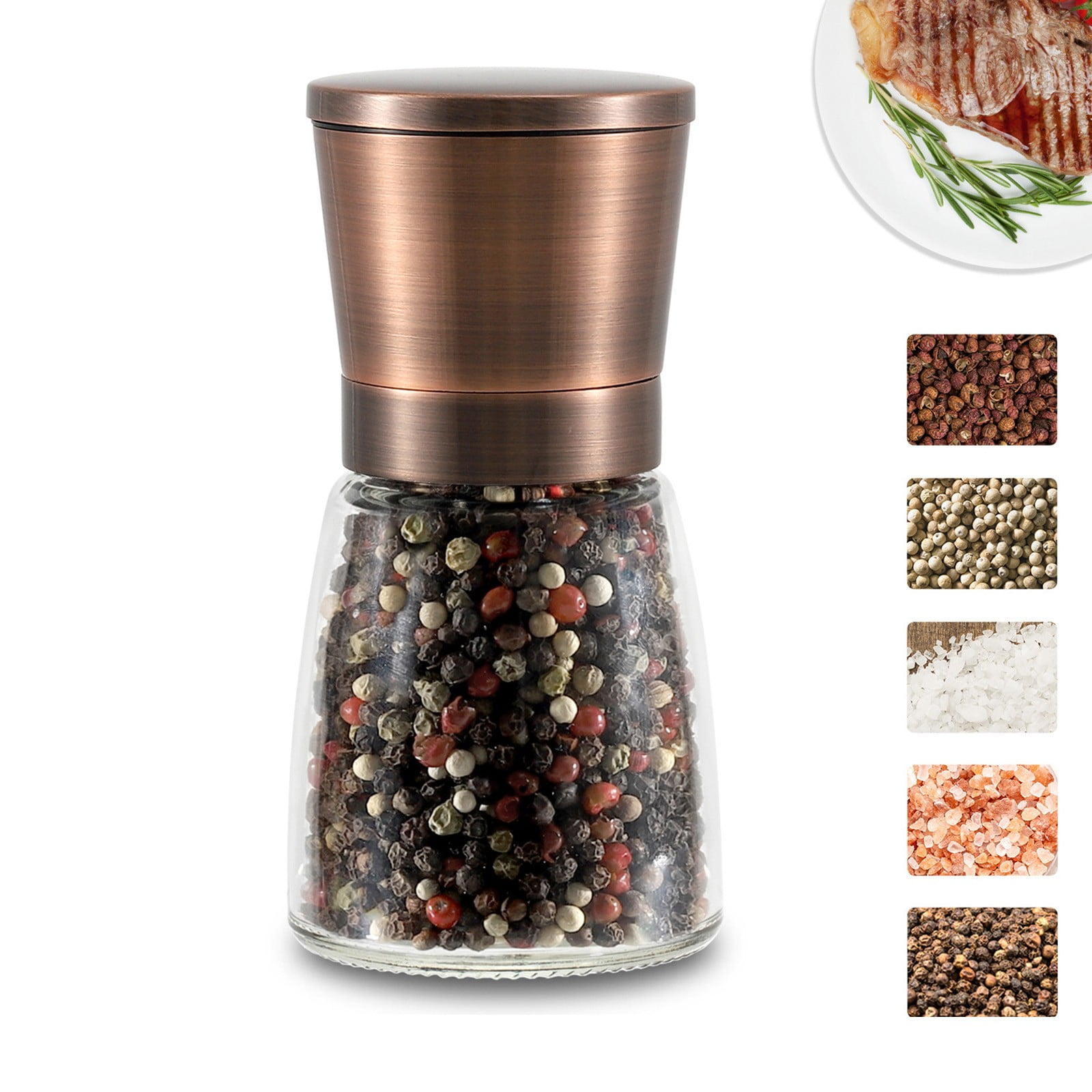 Filling Condiment Grinder With Adjustable Black Pepper Grinder Suitable ...