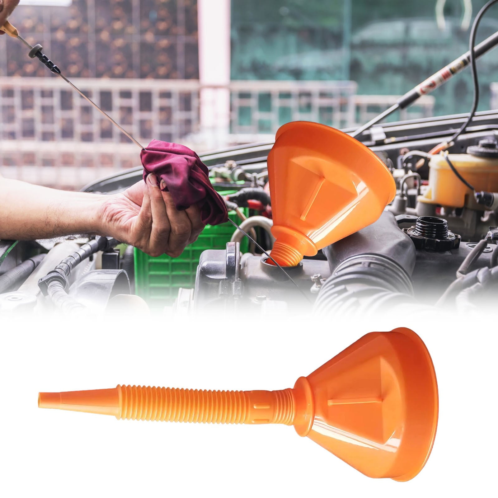 Filling Funnel, Funnel with Strainer, Funnel for Car Fuel with Hose and ...