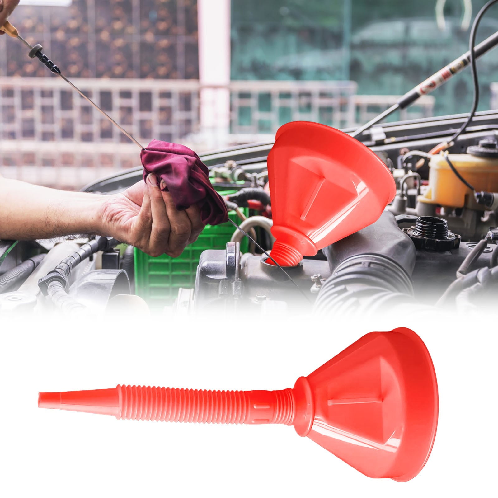 Filling Funnel, Funnel with Strainer, Funnel for Car Fuel with Hose and ...