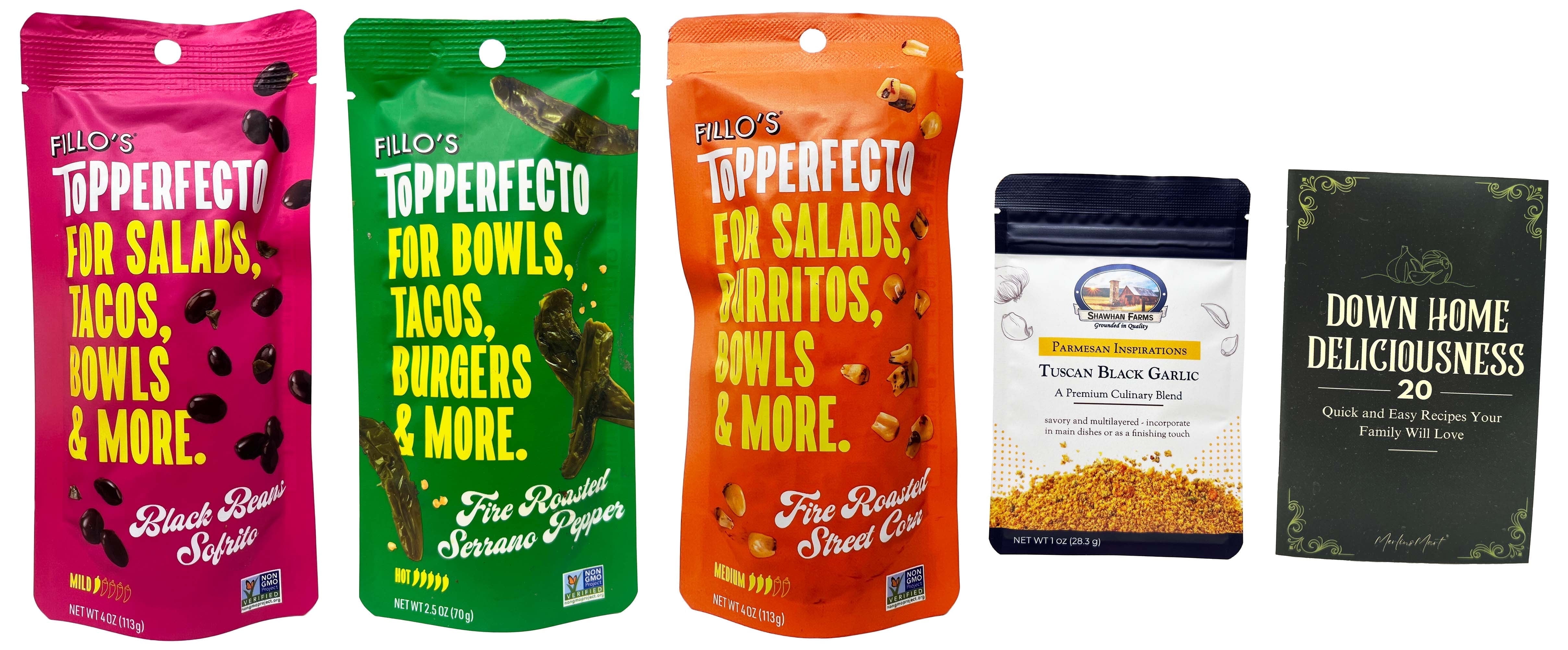 Fillo's Topperfecto Toppers for Salad, Bowl, Taco - 3 flavors - 1 each ...