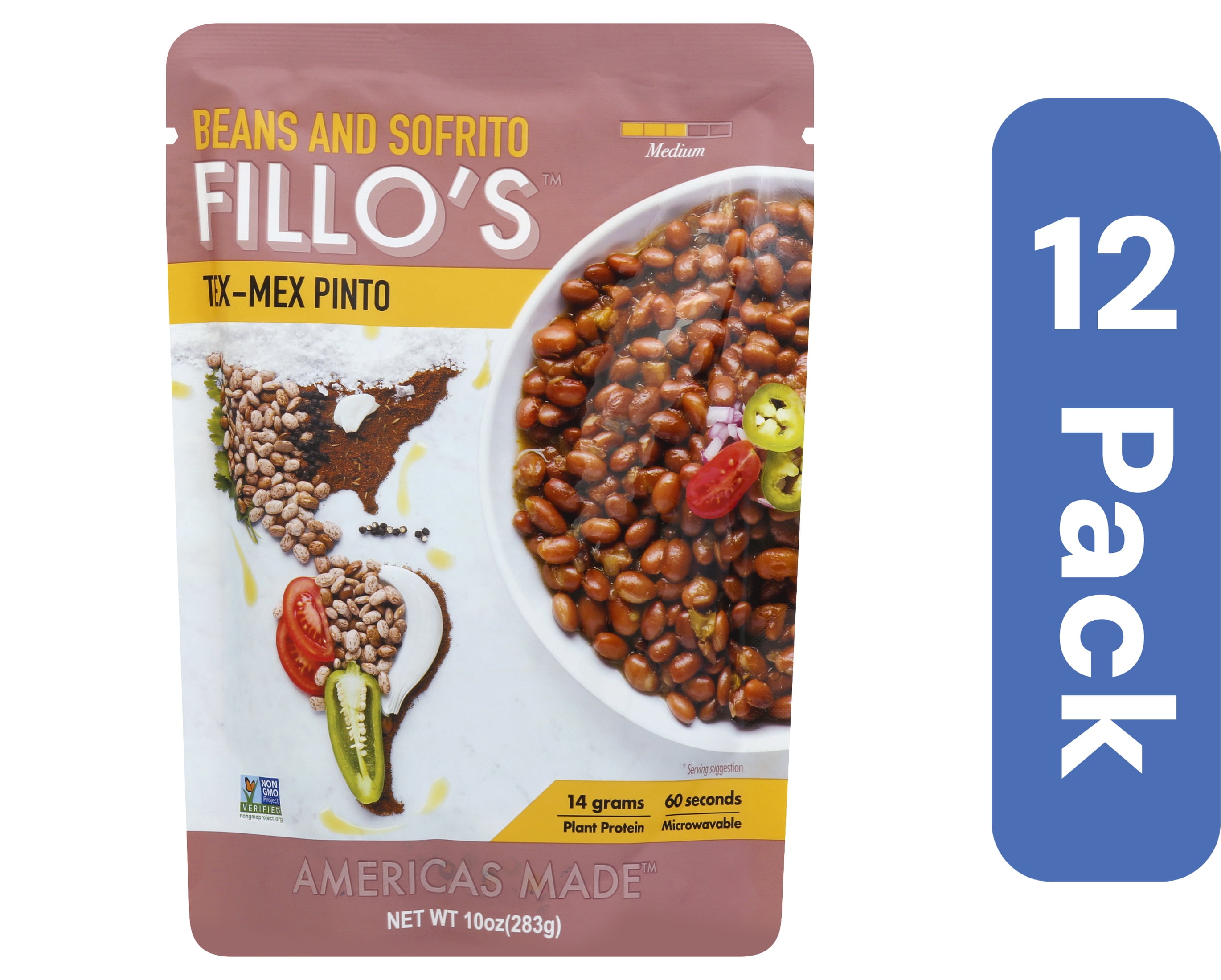 Fillos Beans Pinto Tex Mex 10 oz (Pack of 12) - Walmart.com