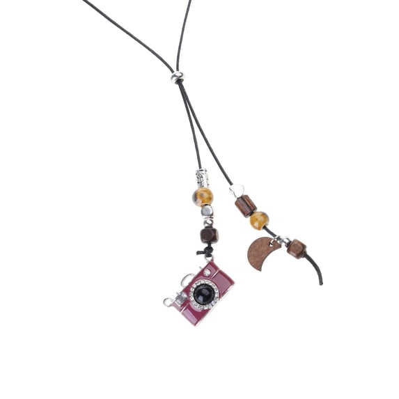 Film Camera Pendant Necklace With Adjustable Chain Enameled ...