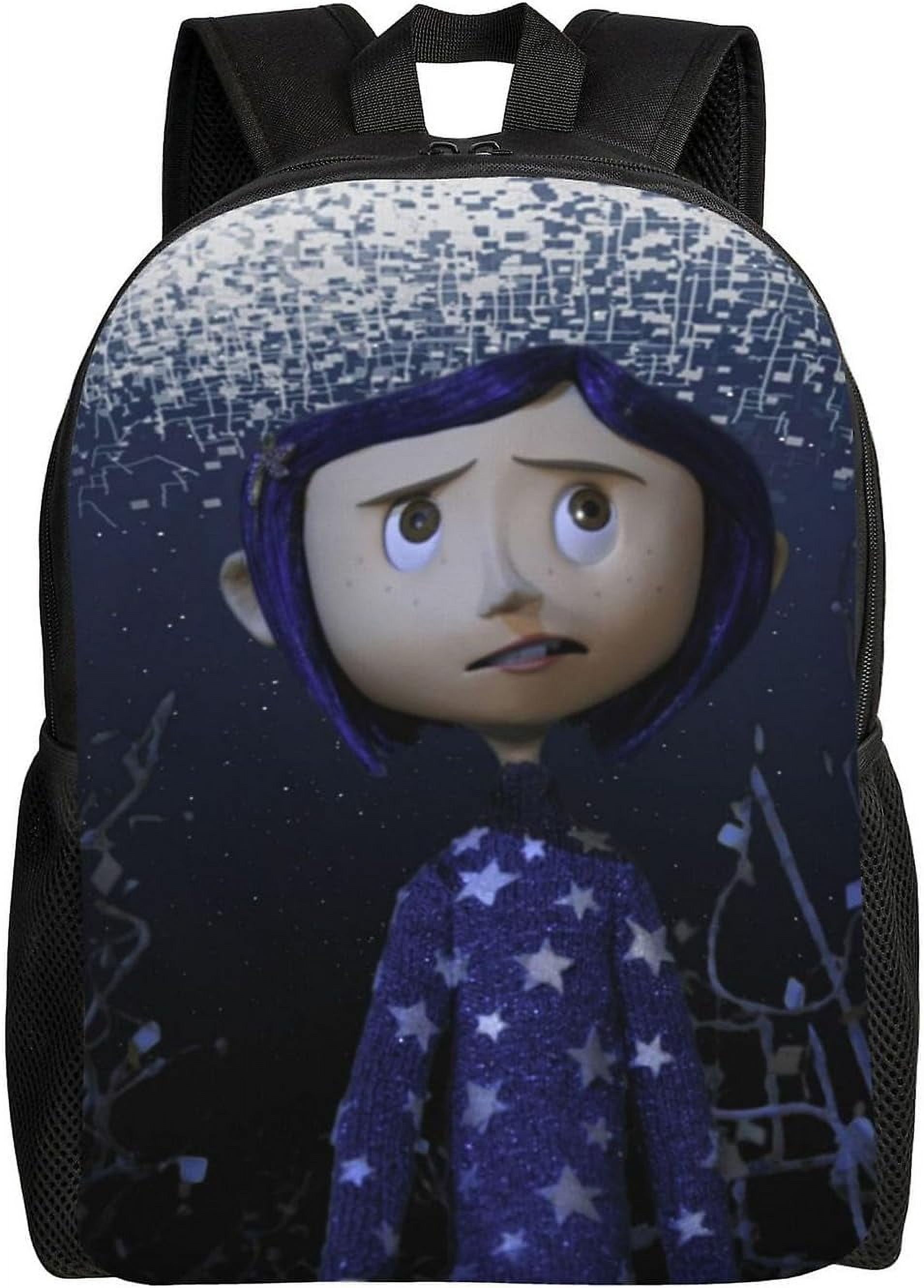 Film Coraline Unisex Backpack Laptop Bag College Lightweight Basic ...
