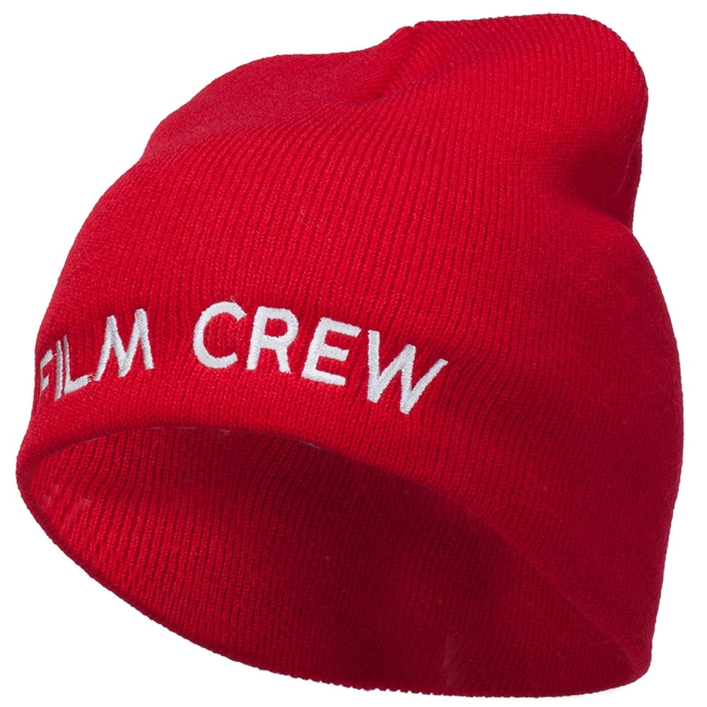 Film Crew Embroidered Short Beanie - Red OSFM - Walmart.com