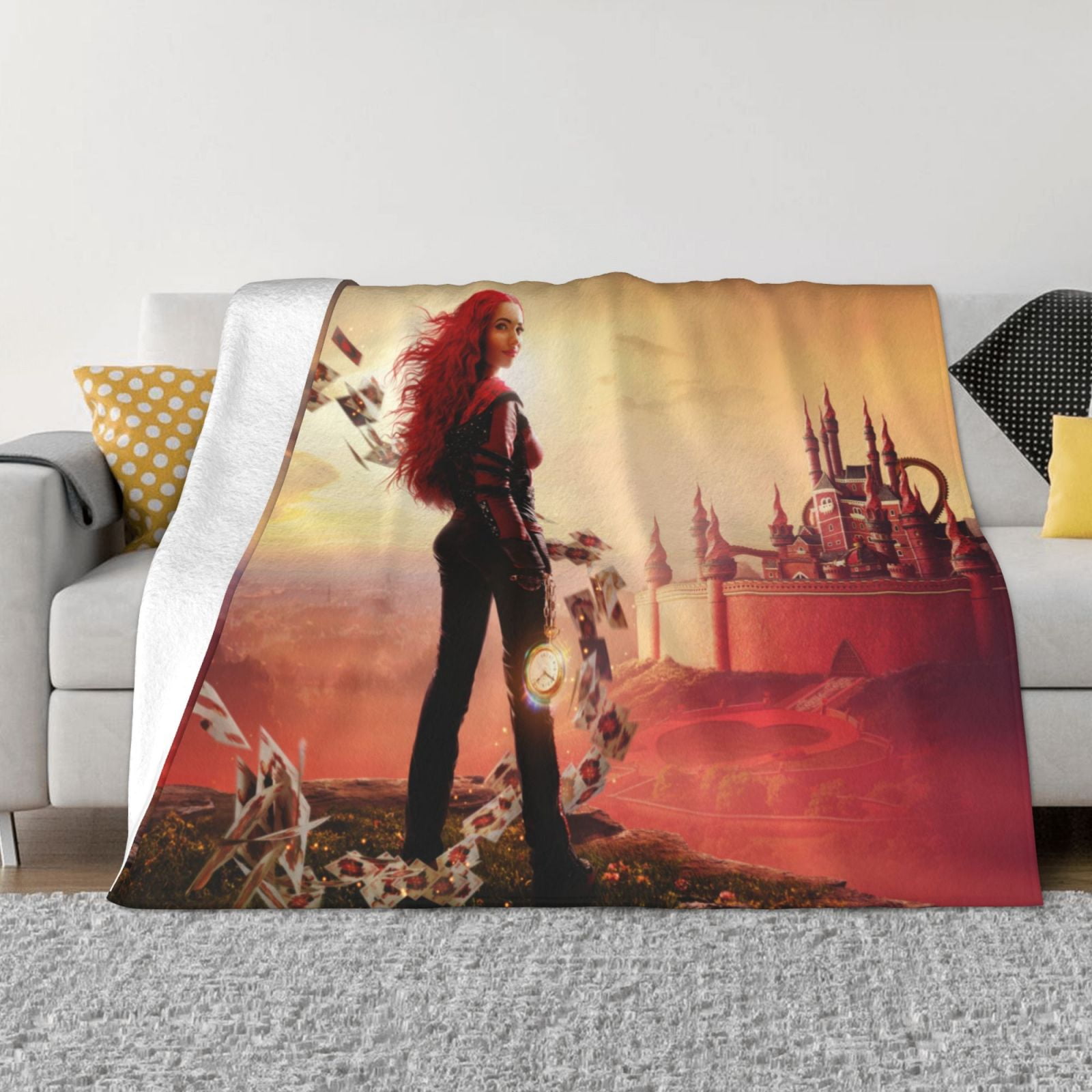 Film Descendants The Rise of Red Blankets Lightweight Soft Plush Throw ...