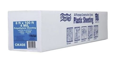 Film-Gard 625904 8' Foot x 100' Foot 4-Mil Clear Polyethylene Plastic ...