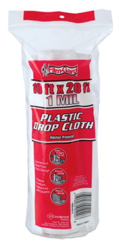 Film Gard 626222 10' x 20' Medium Duty 1 Mil Plastic Sheet Drop Cloth ...