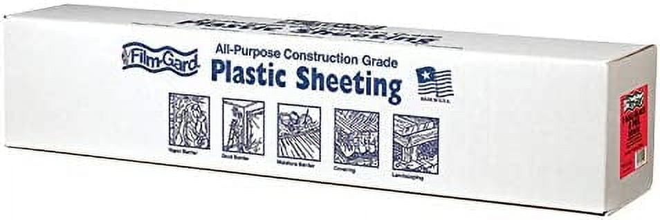 Film-Gard Plastic Sheeting 6 Mil x 6' W x 100' L Polyethylene Black ...