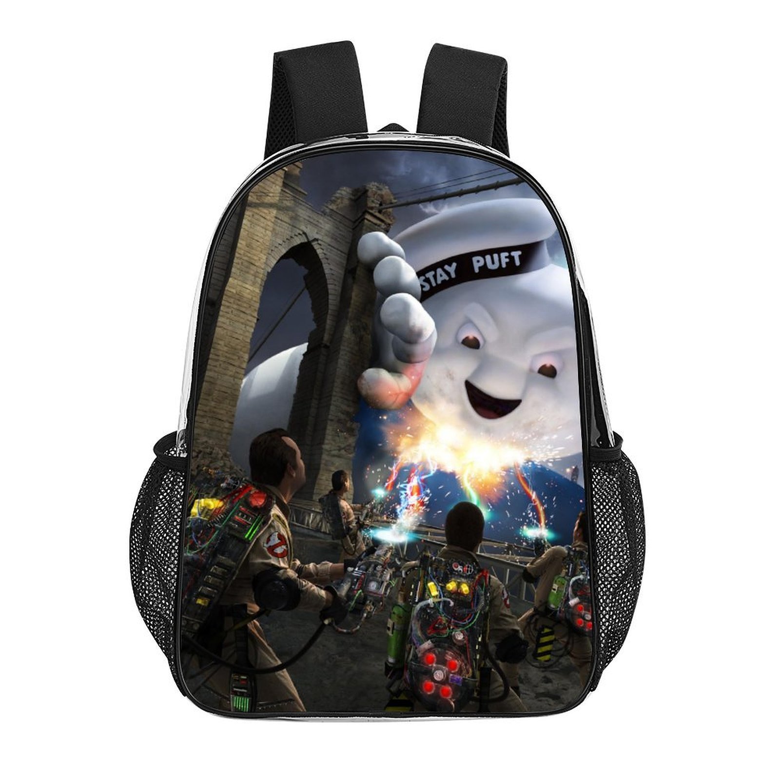 Film Ghostbusters Stay Puft Clear Backpack Transparent Bag 17 Inch ...
