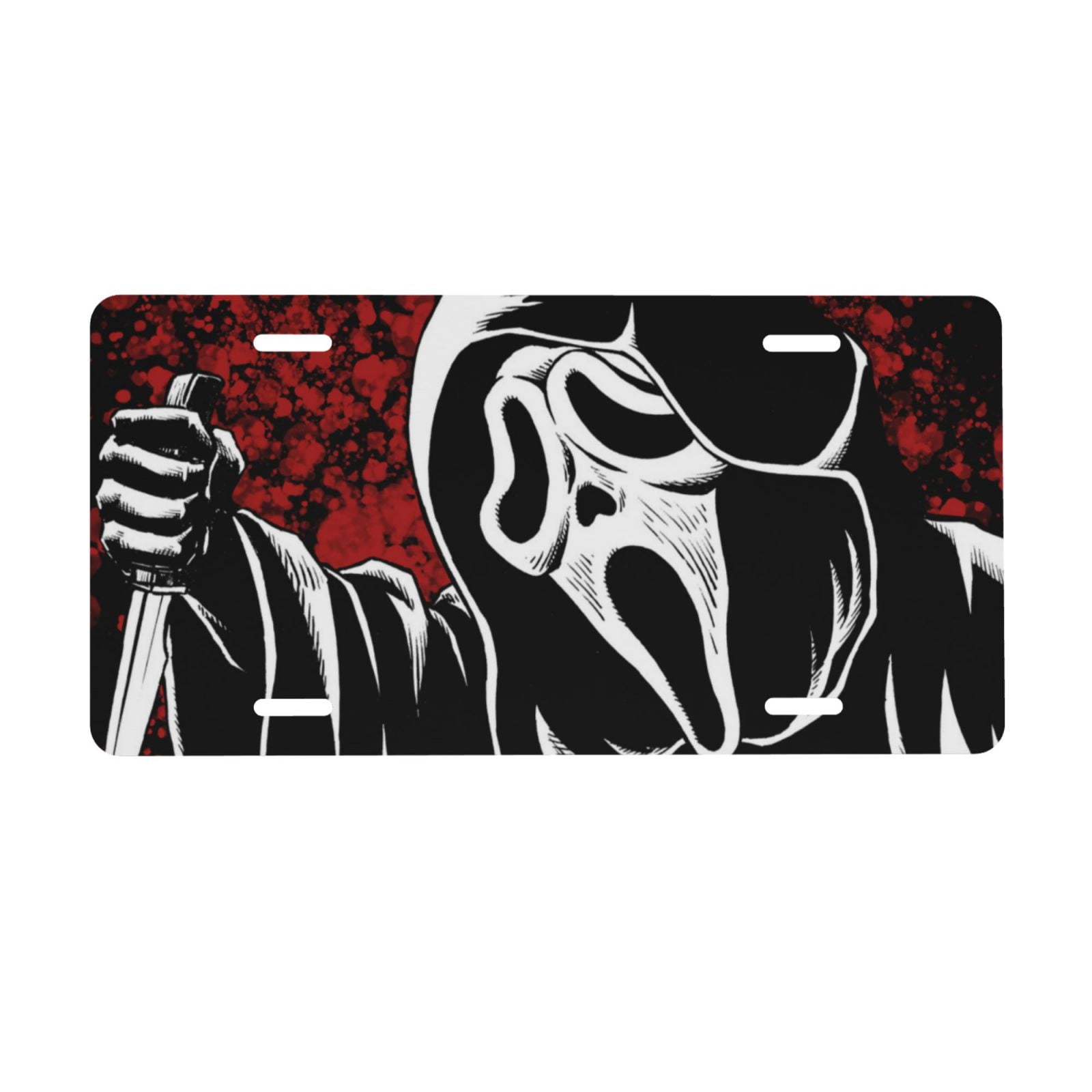 Film Ghostface Scream License Plate Cover Vanity Tag Decorative ...