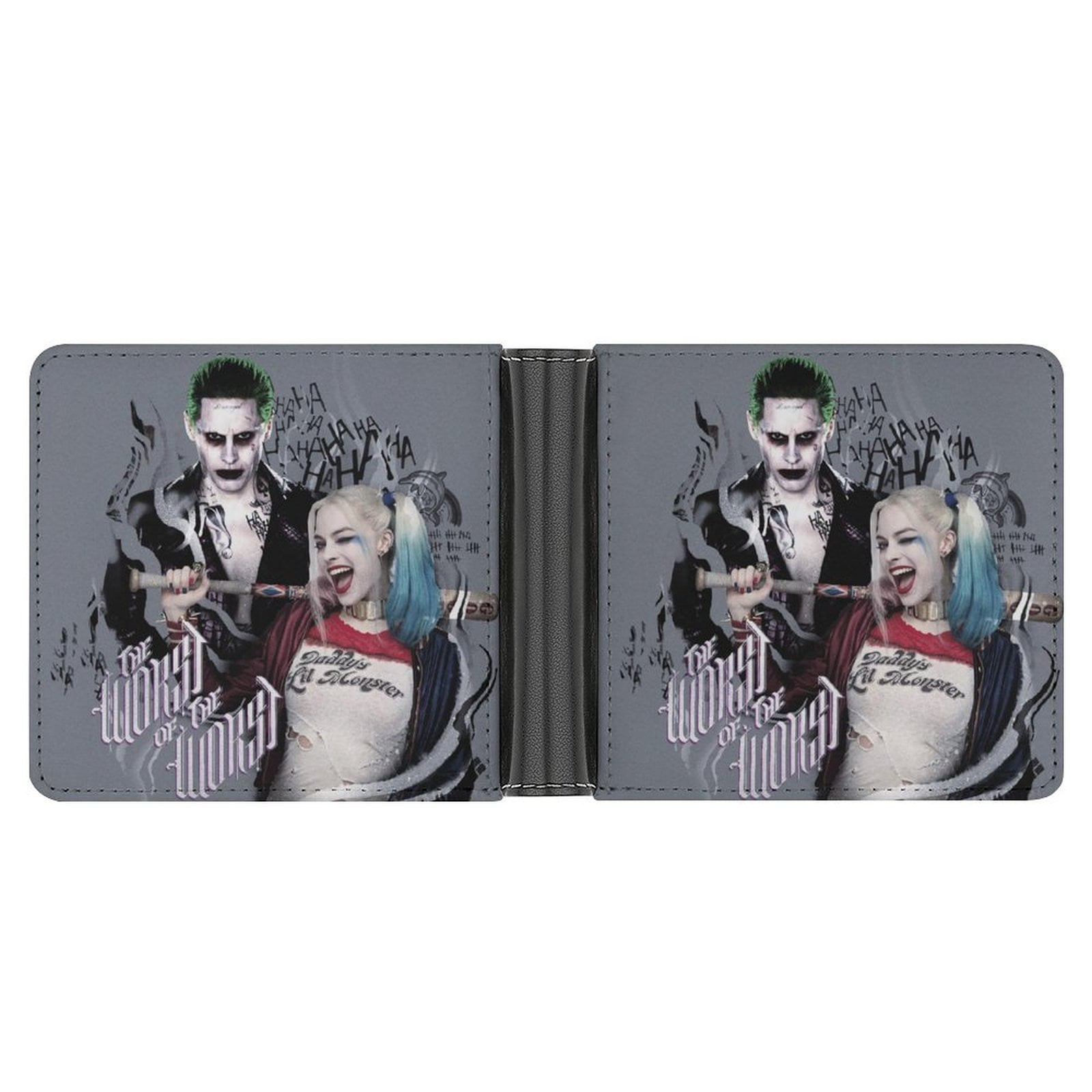 Film Harley Quinn Joker PU Leather Bifold Wallet Money Organizers Gift ...