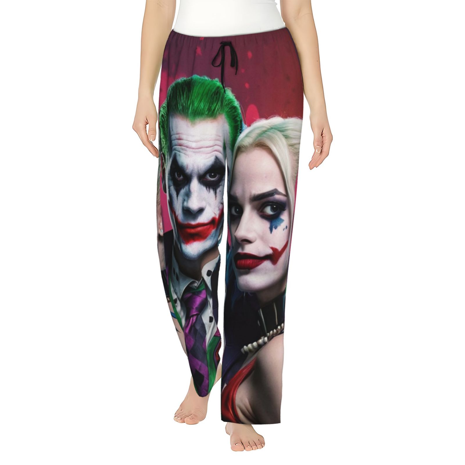 Film Harley Quinn Joker Women's Pajama Pants With Pockets Lounge Daily ...