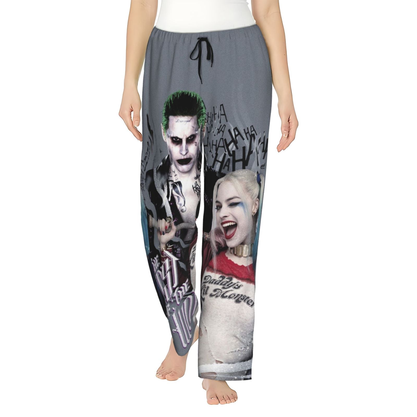 Film Harley Quinn Joker Women's Pajama Pants With Pockets Lounge Daily ...