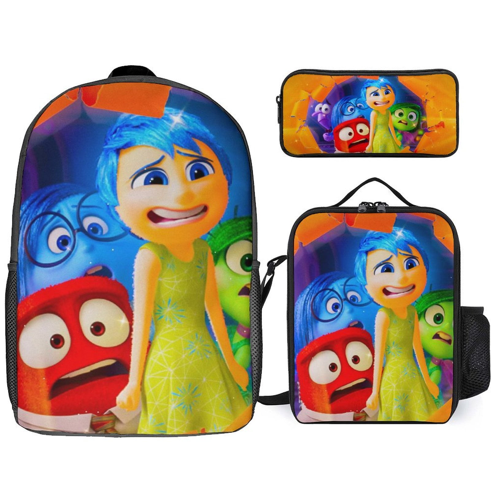 Film Inside Out Backpack With Lunch Bag Pencil Case Set Schoolbag ...