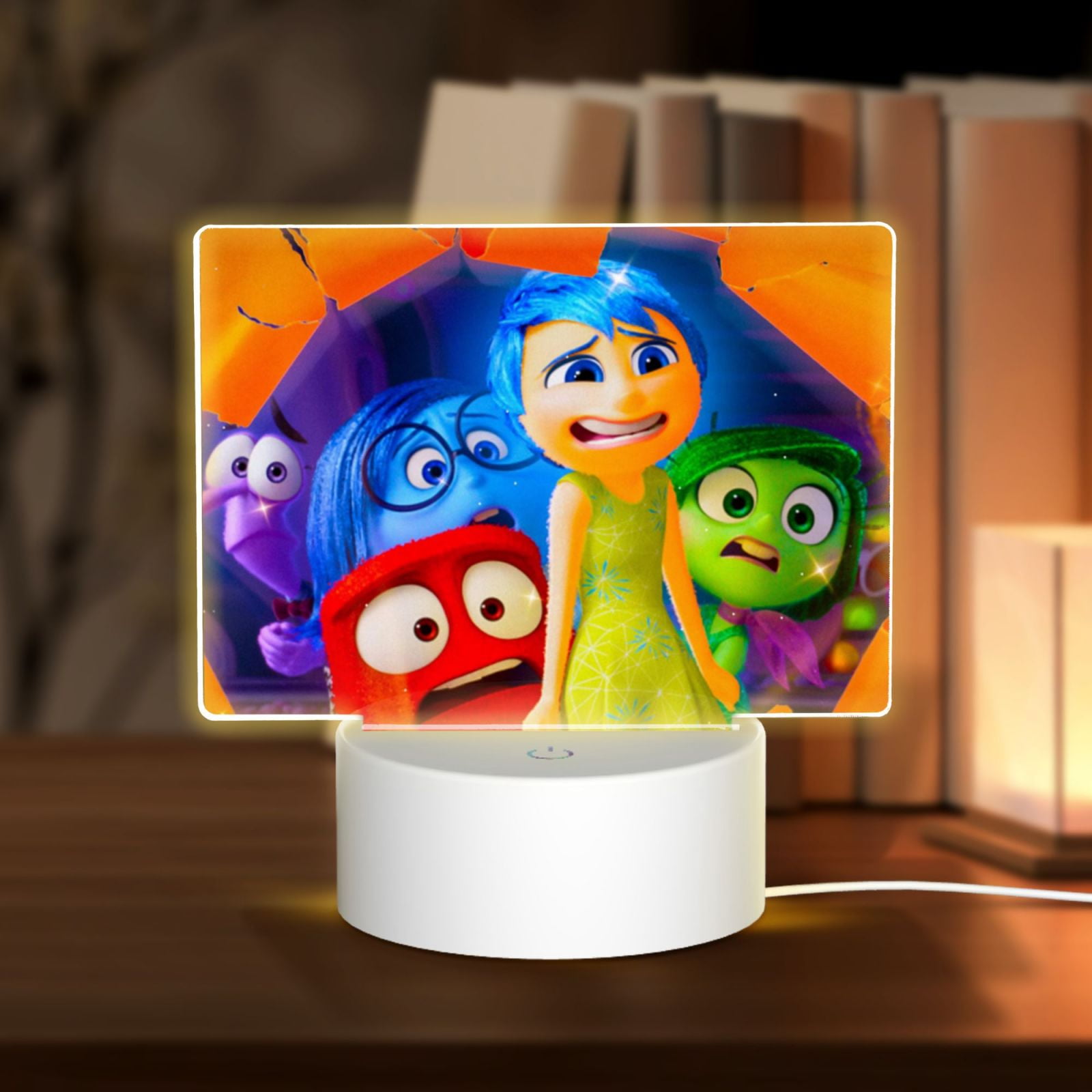 Film Inside Out Rectangular Acrylic Night Light Adjustable 3 Light ...
