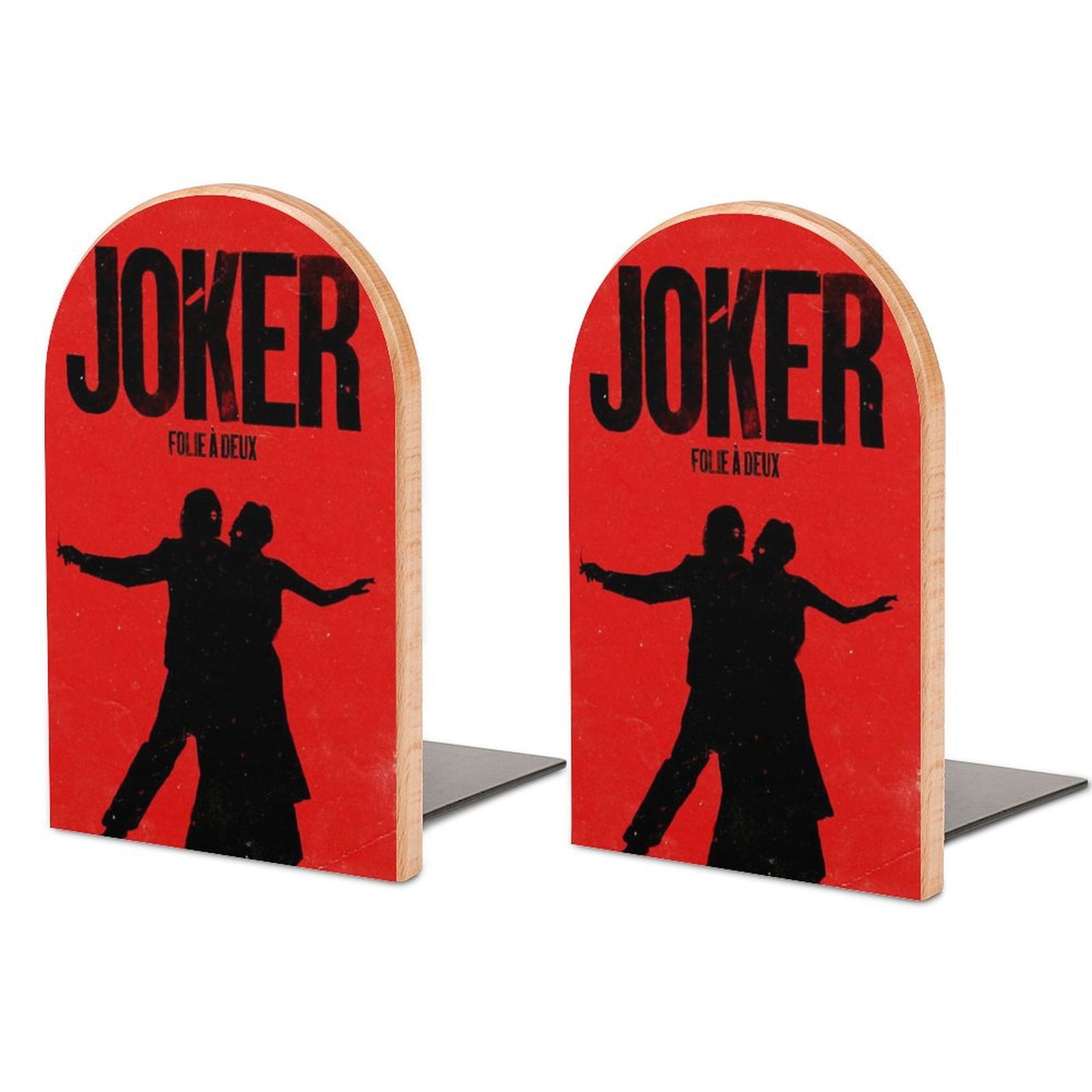 Film Joker Folie A Deux Bookends Wood Book Divider Decor Shelves Non ...
