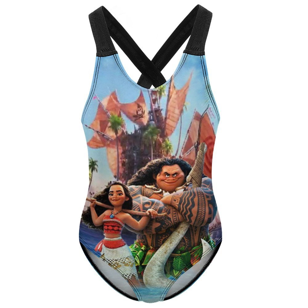 Film-Moana Children's One-piece Swimsuit Girl's Summer Swimming Pool ...