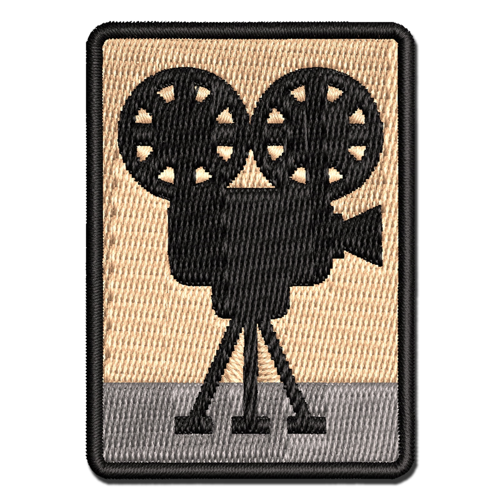 Film Movie Camera Applique Multi-Color Embroidered Hook & Loop Patch ...