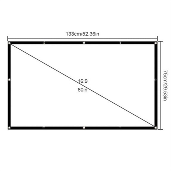 Film Movie Projector Projection Screen Curtain, Folding Milk Silk ...