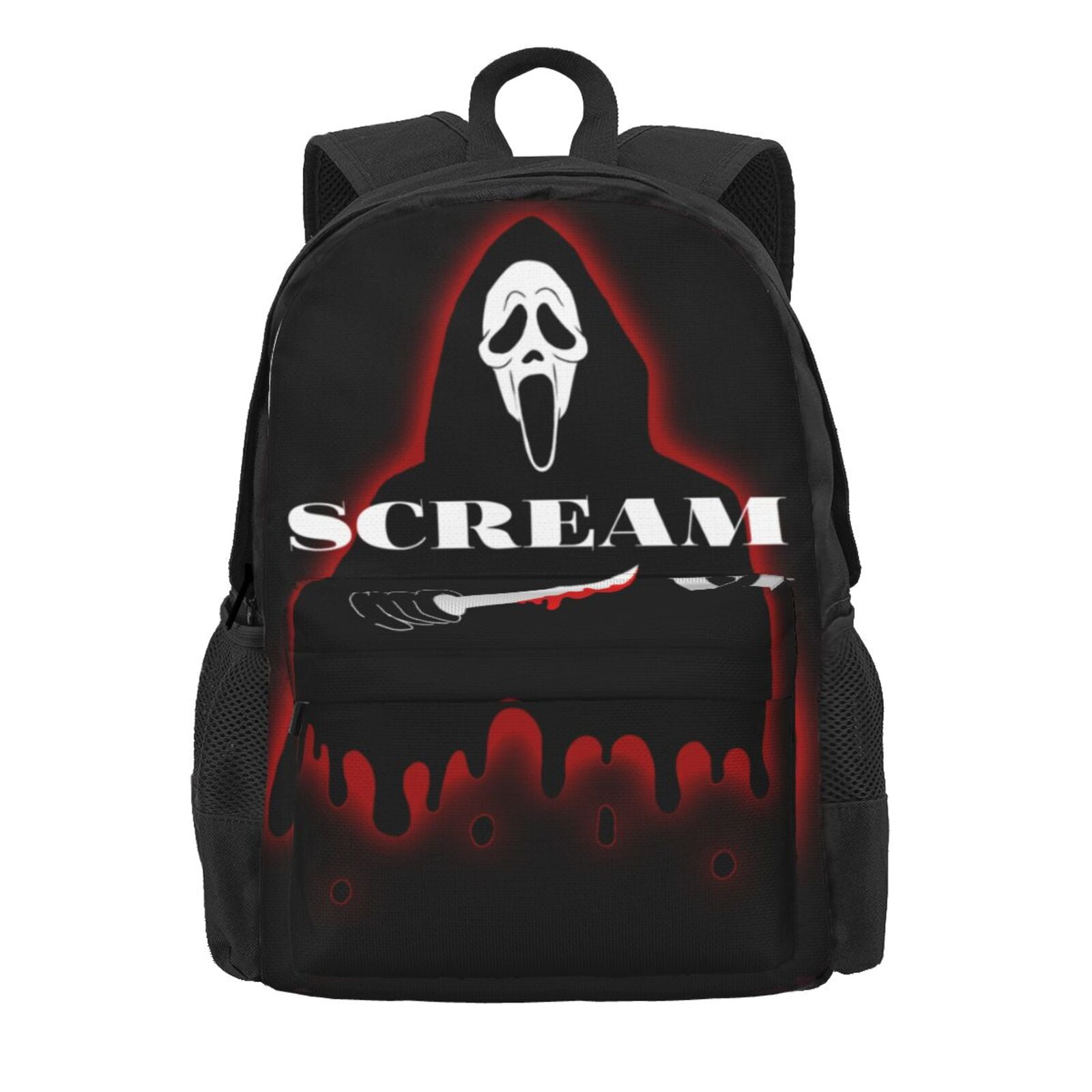 Film Scream Ghostface Backpack Adjustable Daypack Large Capacity School ...