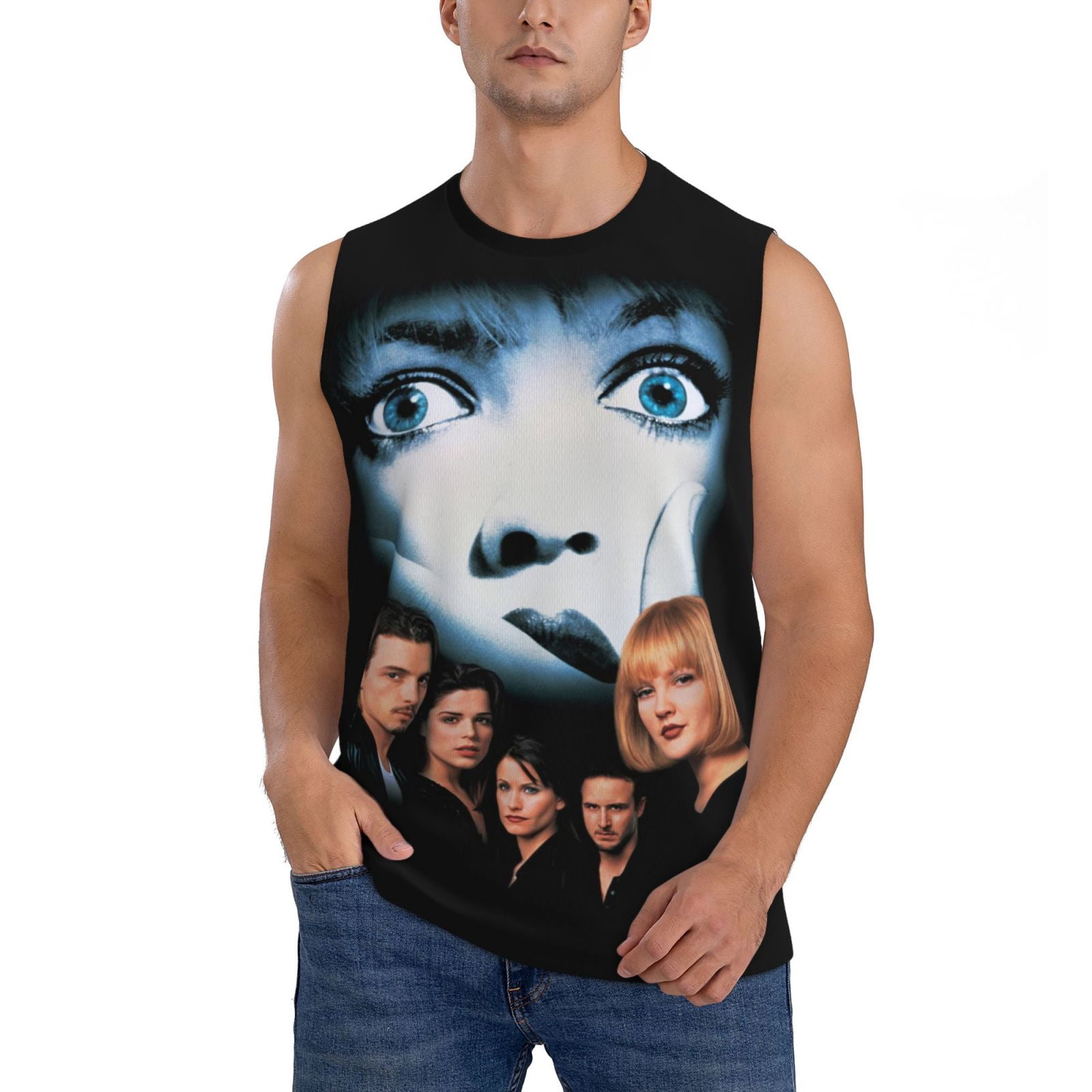 Film Scream Ghostface Killer Tank Top For Mens Lightweight Sleeveless T ...