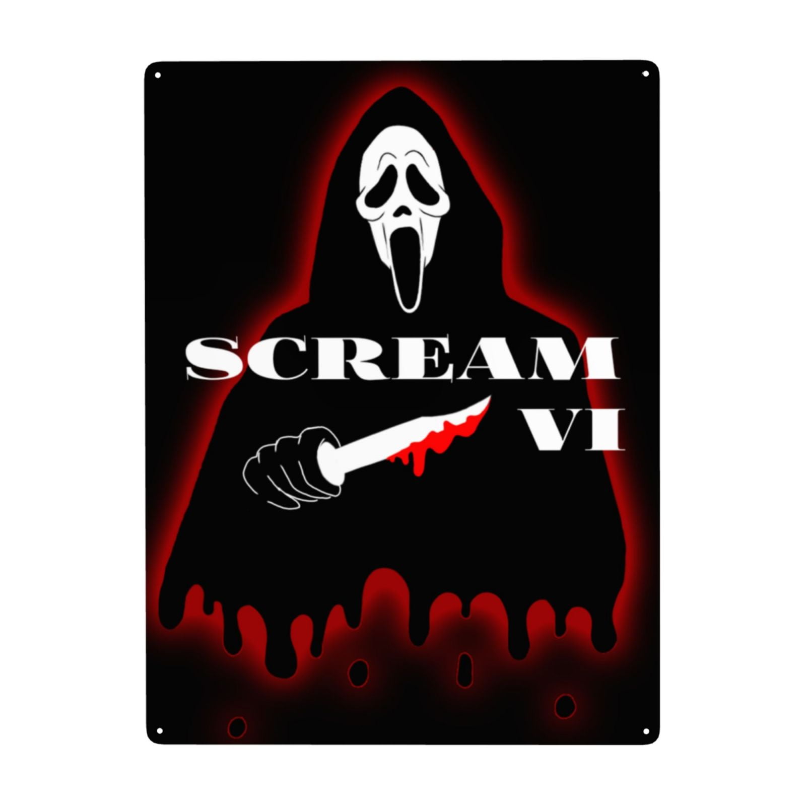 Film Scream Ghostface Metal Sign Decor 30x40cm Wall Art Sign for Home ...