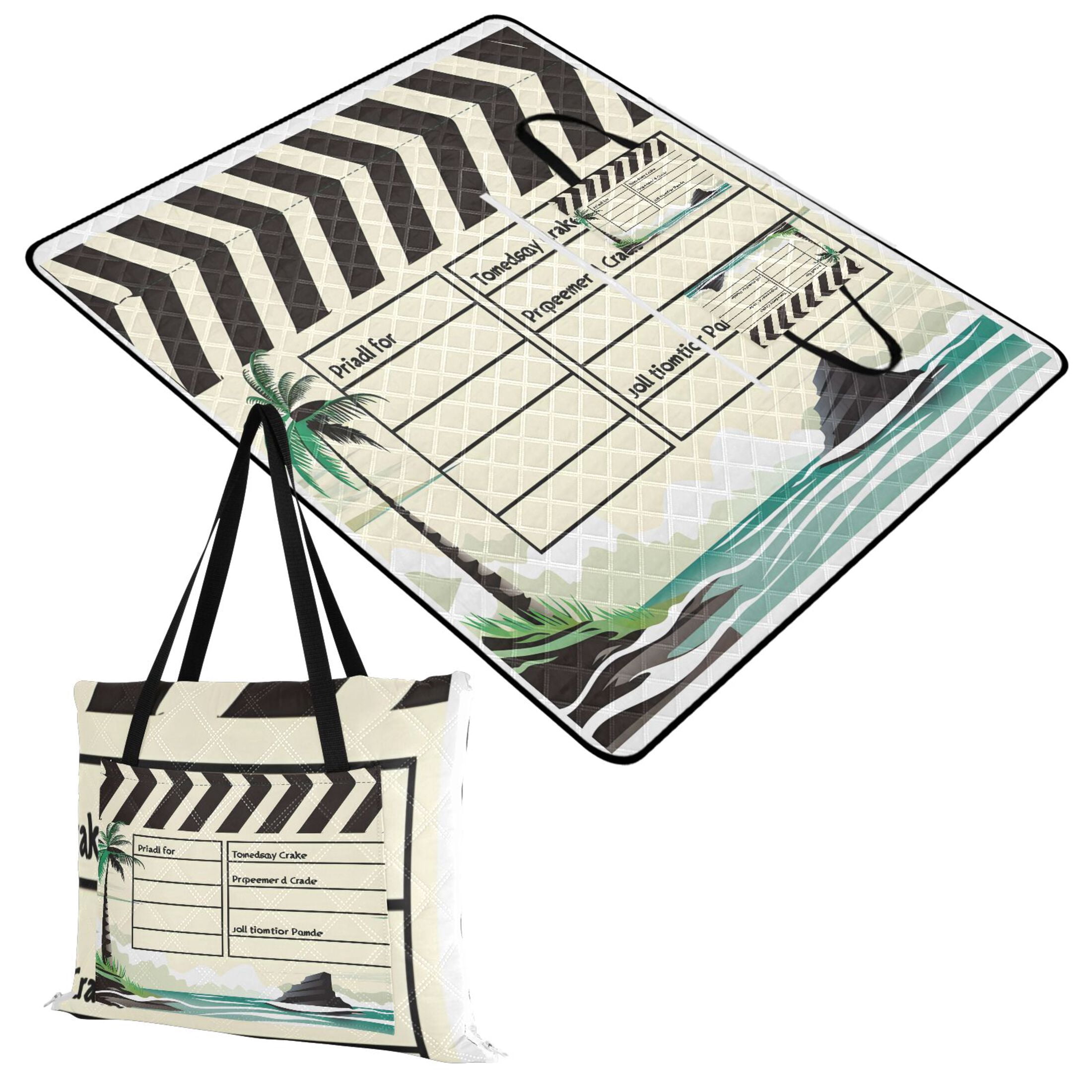 Film Storyboard with Coconut Palm Extra Large Picnic Beach Blanket ...