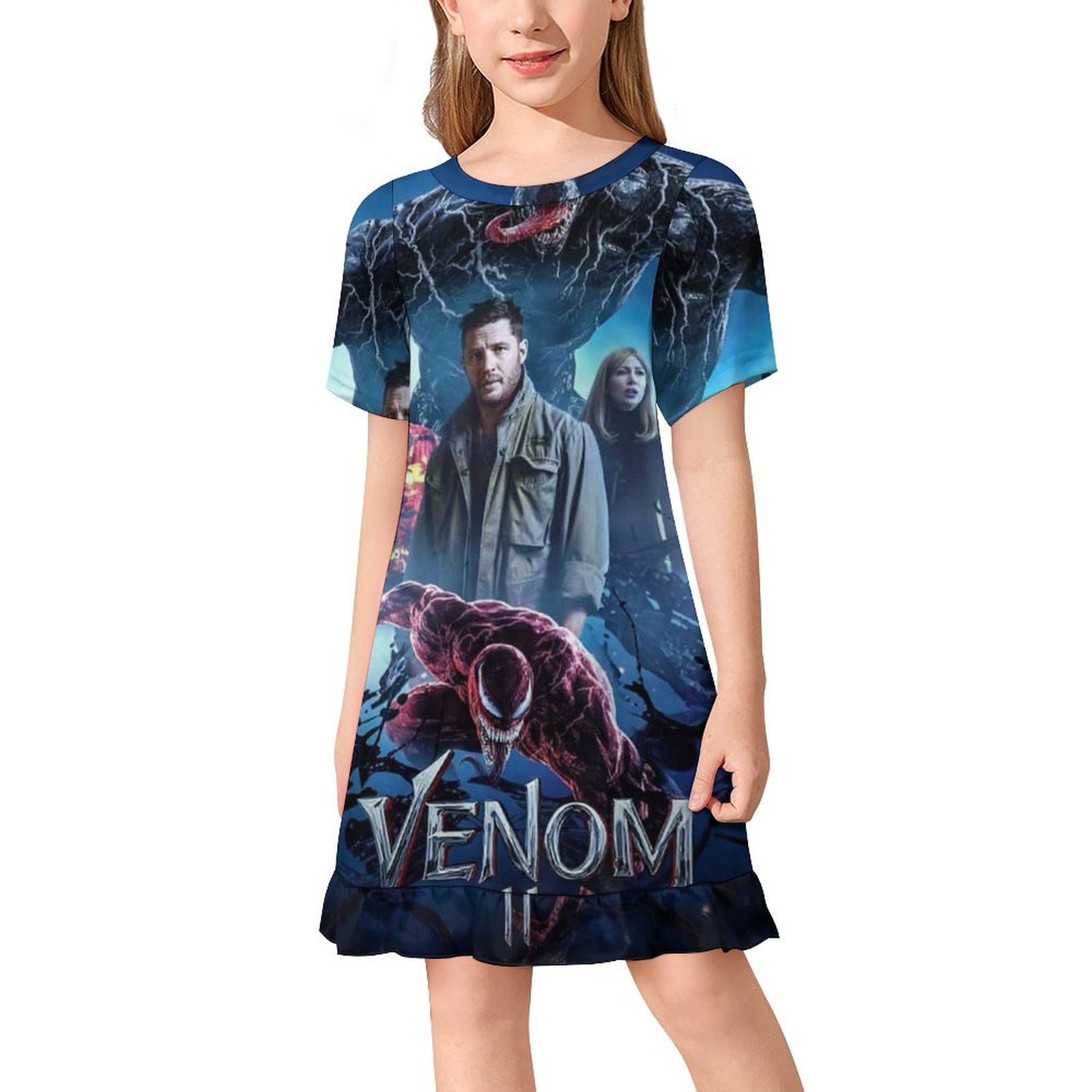 Film Venom Poster Children's Short Sleeved Dress 3D Printed Classical ...