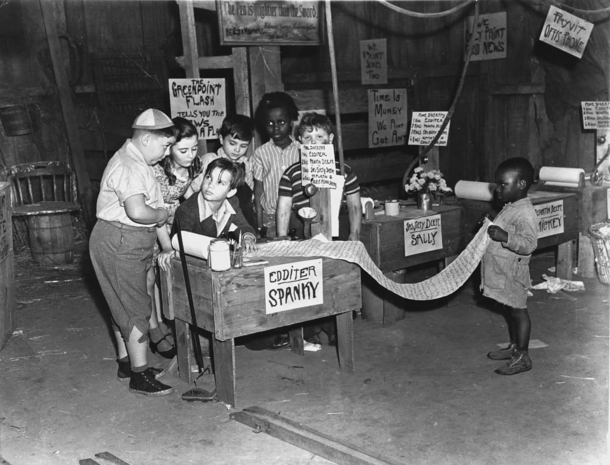 Film still of Our Gang writing newspapers Photo Print (8 x 10 ...