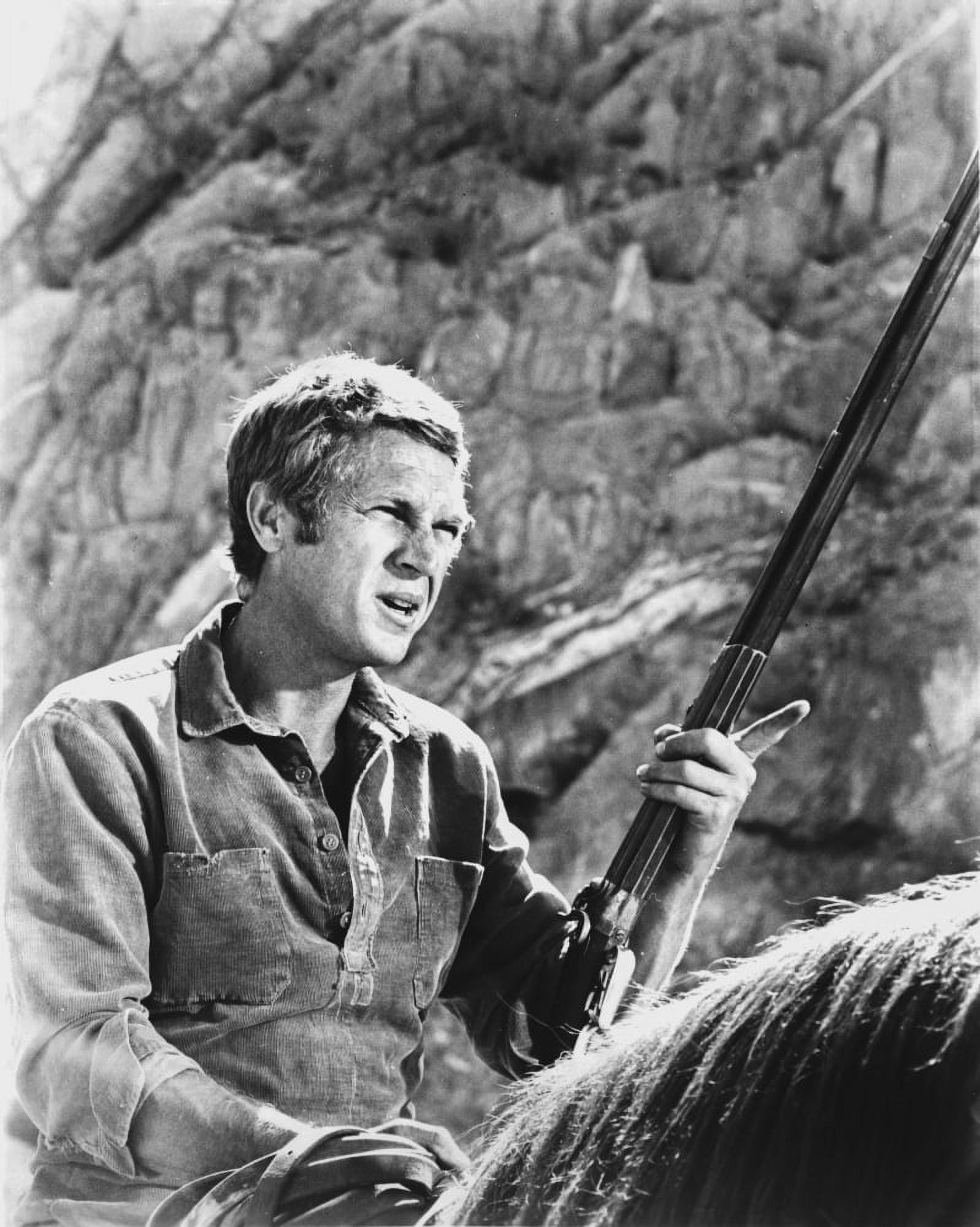 Film still of Steve McQueen with a gun Photo Print (24 x 30) - Walmart.com