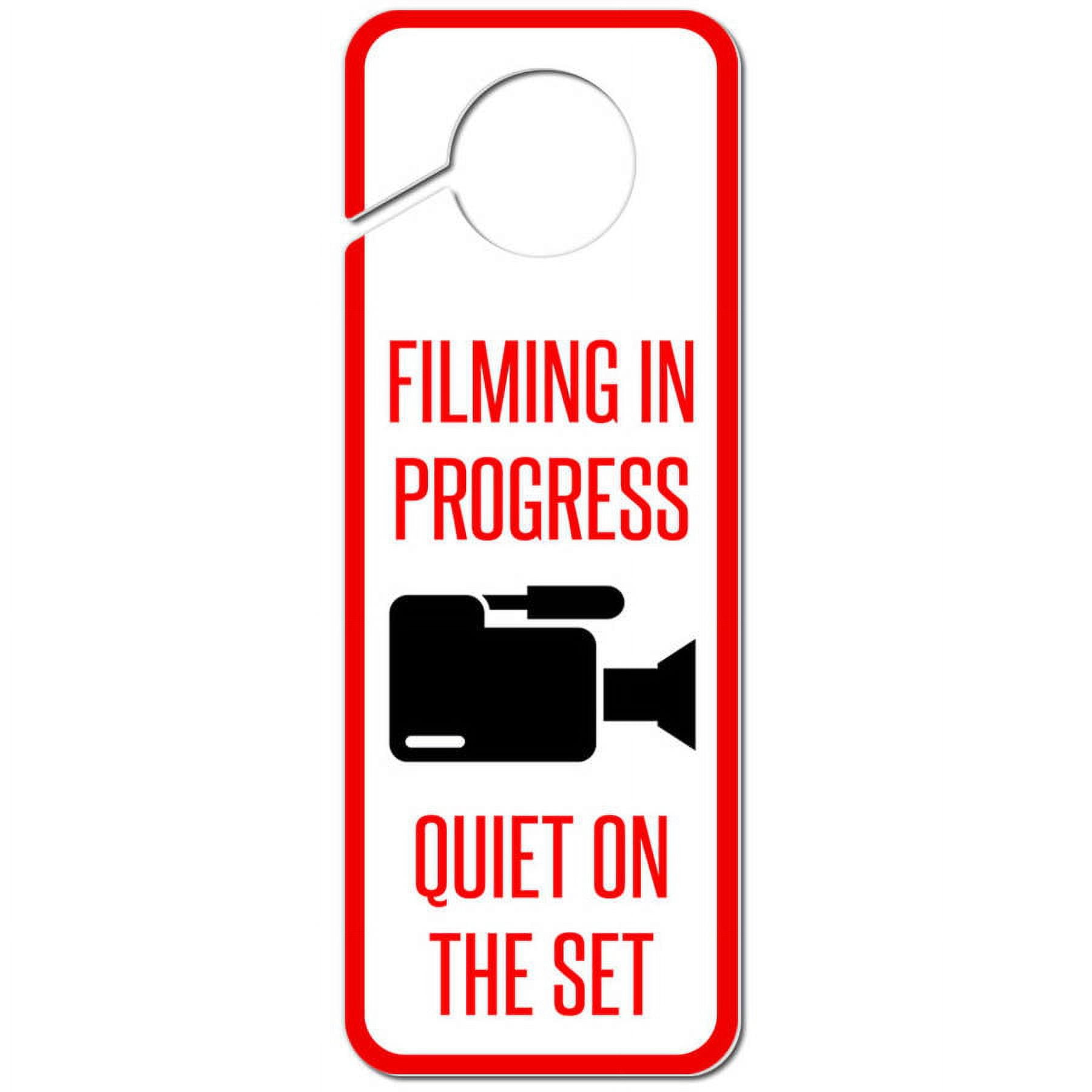 Filming in Progress Quiet on the Set Plastic Door Knob Hanger Sign ...