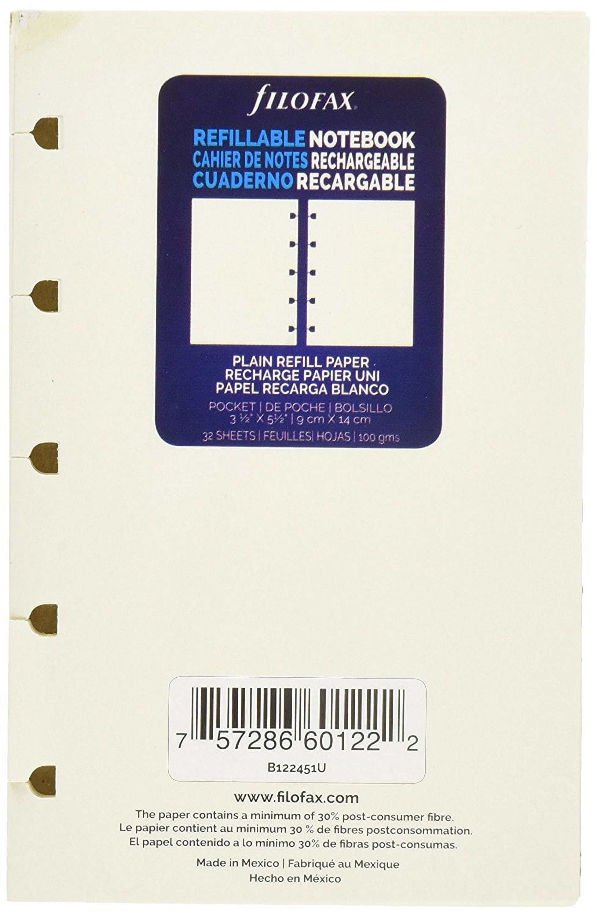 Filofax - Blank - Pocket Notebook - Refill - Walmart.com